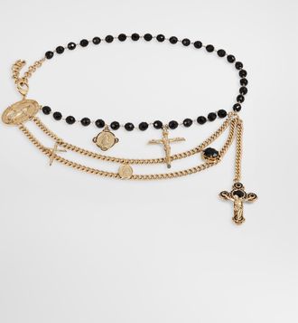 Dolce & Gabbana G&uuml;rtel Mit Mix Aus Kreuzen - Frau G&uuml;rtel Gold Metall S