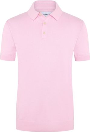 Tom Rusborg Unifarbenes Poloshirt aus Baumwolle mit gerippten B&uuml;ndchen in
