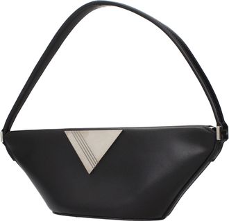 The Attico Leather Shoulder Bag - Black