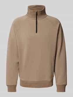 HUGO BOSS Sweatshirt mit Troyer-Kragen Modell Saggel