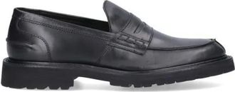 Trickers Loafer - Sleek Leather Penny Loafers With Sturdy Rubber Sol - Gr. 7_5 - in Schwarz - für Damen