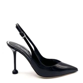 Ninalilou Schwarze Lackleder Slingback Abs&auml;tze - - Shoes - Damen - Schwarzk - 36 EU