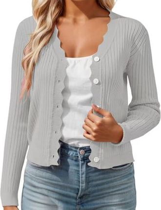 Generico Cardigan de Noël élégant Dirndl à manches longues léger Boléro Vêtements de loisirs Veste traditionnelle pour femme Cardigan avec boutons et col en V,