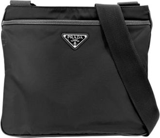 Prada Sac bandouli&egrave;re vintage en nylon pr&eacute;-appr&eacute;ci&eacute; - Femme - Pre-owned - Noir - Taille: ONE Size