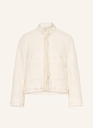 Luisa Cerano Luisa Cerano Kastenjacke Aus Tweed Mit Pailletten weiss