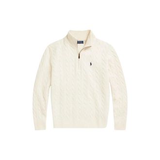 Polo Ralph Lauren Half-Zip-Pullover - - Knitwear - Herren - Beige - 2XL