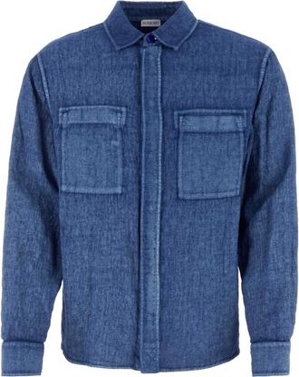 Burberry Homme, Chemises, Bleu, Taille: M Chemise en lin denim