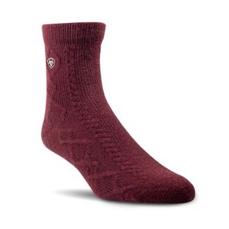 Ariat Womens Countryside Mid Socks in Tawny Port, Size OS, by Ariat