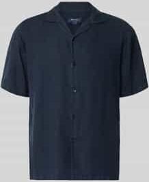 Mc Neal Regular Fit Leinenhemd mit Reverskragen