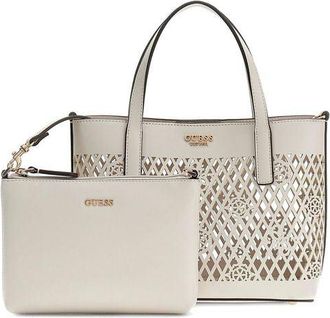 Guess Womens Tote Bag Off White Polyurethane - Tote-Bags