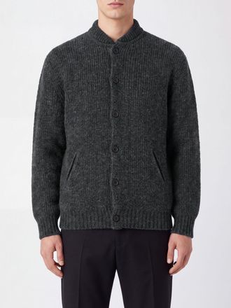 Giorgio Armani Gerippter Cardigan von aus Mohair- und Wollmischung mit Leistentaschen
