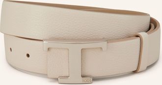 Tod's Tods Lederg&uuml;rtel Zum Wenden weiss