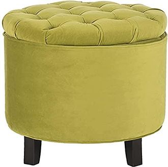 Safavieh Upholstered Ottoman, in Asparagus, 55 X 55 X 50