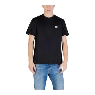 Calvin Klein Jeans Klassisches T-Shirt mit Rundhalsausschnitt und kurzen &Auml;rmeln - - Tops - Herren - Schwarzk - L