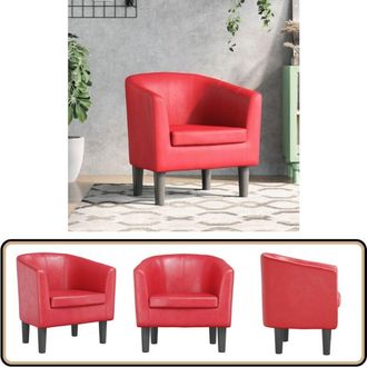 vidaXL vidaXL Fauteuil rouge similicuir