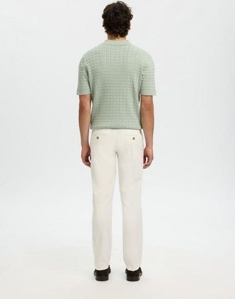 Selected T-Shirt SLHMATTIS SS KNIT NEW CABLE POLO