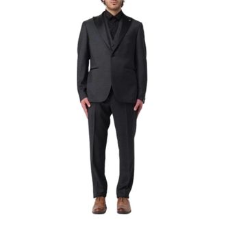 Tagliatore Einreiher Anzug - - Suits - Herren - Schwarzk - 2XL