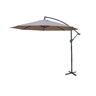 Alice's Garden Parasol d&eacute;port&eacute; rond &Oslash;300cm - Hardelot - Taupe - Manivelle anti-retour | Toile d&eacute;perlante | Facile &agrave; utiliser