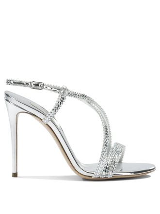 Casadei Sandalen - High Stiletto Sandals With Braided Straps - Gr. 37,5 (EU) - in Wei&szlig; - f&uuml;r Damen