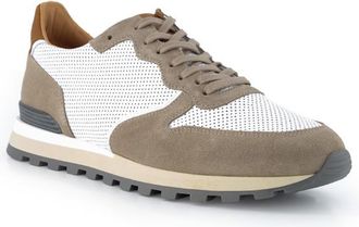 Rosso E Nero Herren Sneaker beige Glattleder