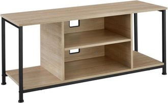 TecTake Meuble bas avec quatre compartiments ouverts et une &eacute;tag&egrave;re variable