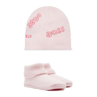 HUGO BOSS Set M&uuml;tze und Socken Boss J98386 Rosa