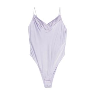 Forte_Forte V-neck Ruched Body - - Tops - Damen - Lila - M