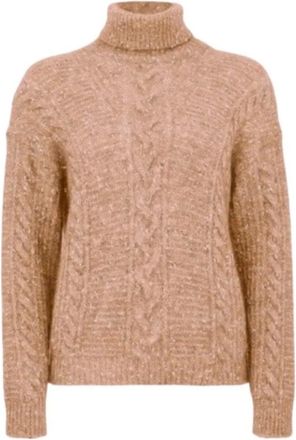 Max Mara Femme, Pulls, Brun, Taille: 40 FR Pull &agrave; col roul&eacute;