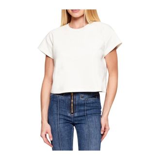 Elisabetta Franchi Femme, Tops, Blanc, Taille: 38 FR T-Chemises