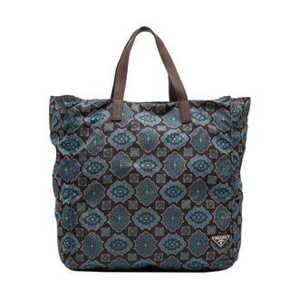 Prada Pre-owned Bedruckte Tote Bag - - Pre-owned - Damen - Blau - ONE SIZE
