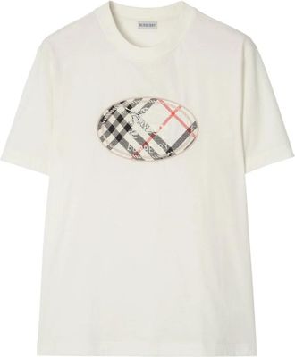 Burberry Check Knight-stamp Cotton T-shirt