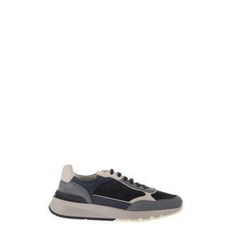Brunello Cucinelli Nubuck- und Wildleder-Sneaker - - Shoes - Herren - Blau - 46 EU