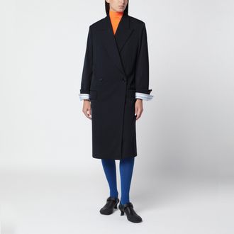 Loewe Marineblauer Wollmantel