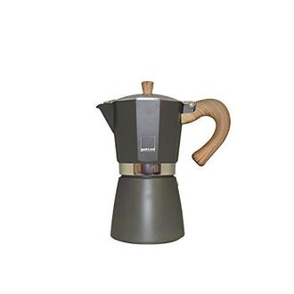 Gnali & Zani Venezia Espressokocher | Grau | F&uuml;r 3 Tassen | Alle Herdarten inklusive Induktion | Aluminium Espresso kocher | Griffe aus Softtouch-Kunststoff in Hol