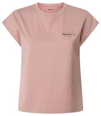 Pepe Jeans London Damen Lorena T-Shirt, Rosa (Washed Pink), L, Rosa (Washed Pink), Large