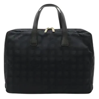 Chanel unisex, Pre-owned, Noir, Taille: ONE Size Pre-owned New Travel Line Nylon Jacquard Briefcase