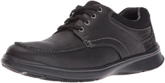 Clarks Herren Cotrell Edge Oxford, Schwarzes Öliges Leder Schwarz, 42 EU