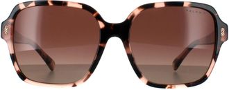 Ralph Lauren Ralph by Ralph Lauren RA5304U 6058T5 glanzend roze havana bruin gradi&euml;nt gepolariseerde zonnebril