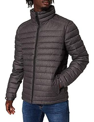 Superdry Studios Non Hooded Fuji Veste, Grey Dogstooth, XS Homme