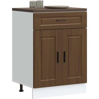 vidaXL Vidaxl - Armoire de cuisine Porto ch&ecirc;ne marron bois ding&eacute;nierie