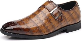 Generic Chaussures À Enfiler pour Homme avec Boucle en Cuir PU Style Oxford Ville Décontractées Confortables pour Homme,Marron,42.5 EU