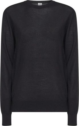 Toteme Femme, Pulls, Noir, Taille: 38 FR Maille ras du cou