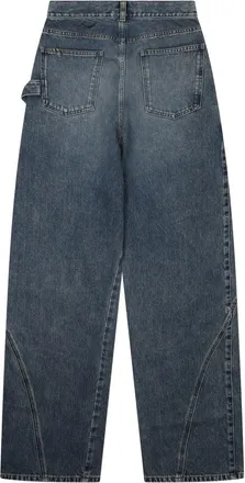 J.W.Anderson Logo Patch Cotton Jeans - Blue