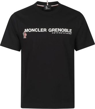Moncler Homme, Tops, Noir, Taille: M T-Shirt Logo