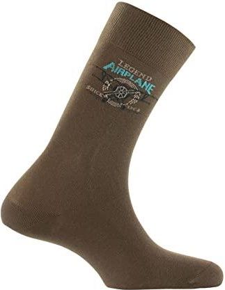 Kindy Mi-chaussettes en coton Aviateur MADE IN FRANCE - couleur - Marron - Pointure - 39-42