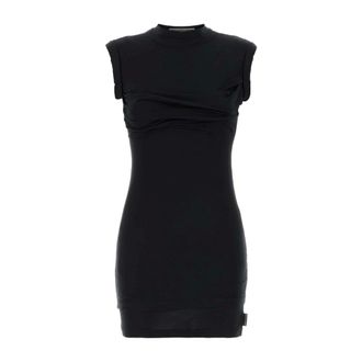 Alexander Wang Femme, Robes, Noir, Taille: 40 FR Robe Courte en Coton Stretch
