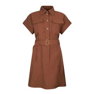 Liu Jo Femme, Robes, Brun, Taille: 36 FR Robe Chemise Courte