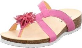 Think Damen JULIA chromfrei gegerbte nachhaltige Pantolette, FUXIA/KOMBI 5030