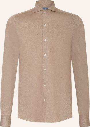 Finamore Finamore 1925 Piqu&eacute;-Hemd Toronto Sergio Slim Fit beige