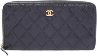 Chanel Portefeuille long (bi-pli) Pre-owned - Femme - Pre-owned - Noir - Taille: ONE Size